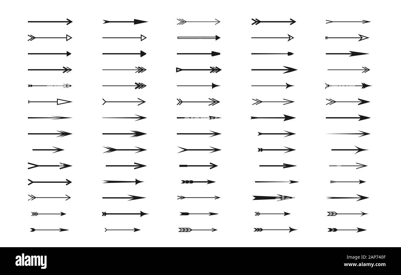 Arrow Mega set. Arrow icons. Arrows isolated. Pointer signs Navigation ...
