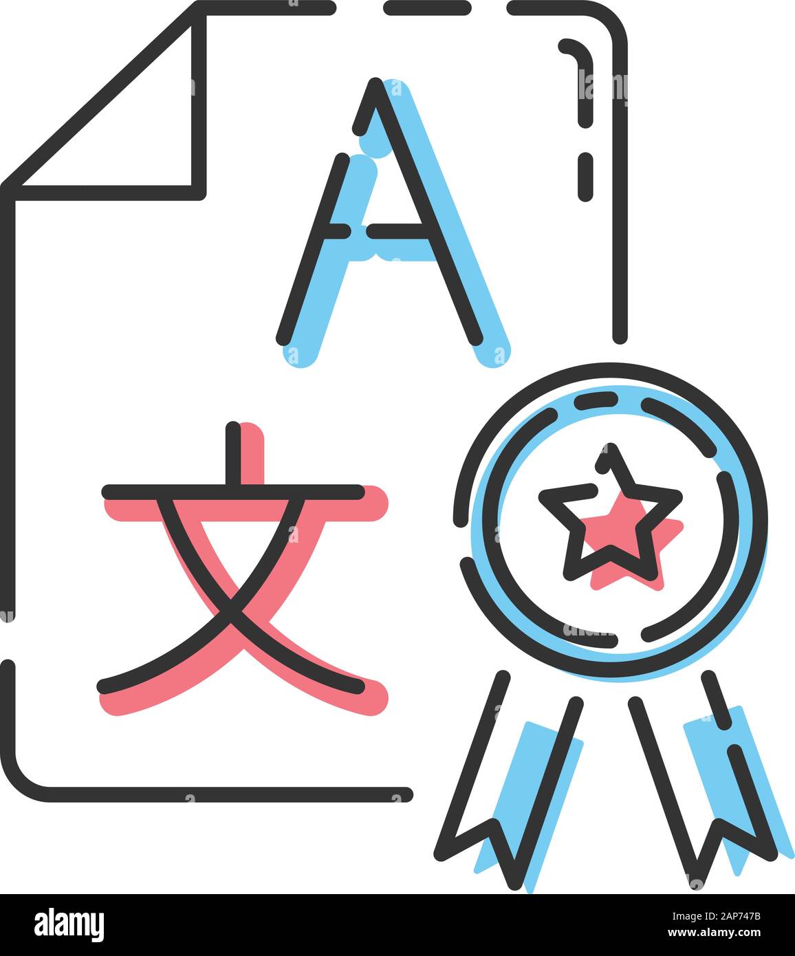 Language translation services color icon. Professional interpretation ...