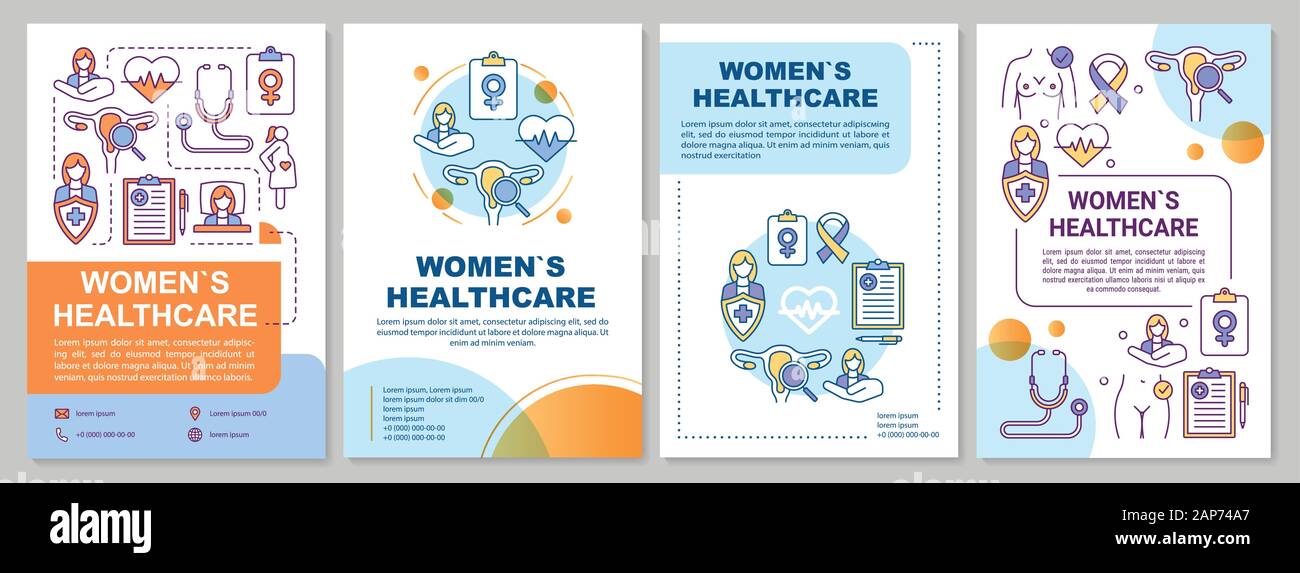 Women healthcare brochure template. Gynecological checkup. Flyer ...