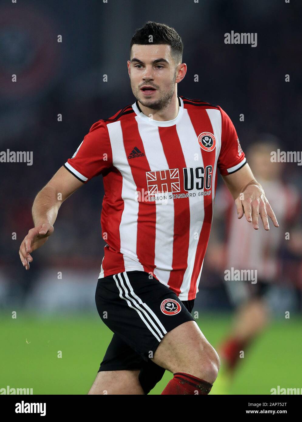 Sheffield United's John Egan during the Premier League match at Bramall ...