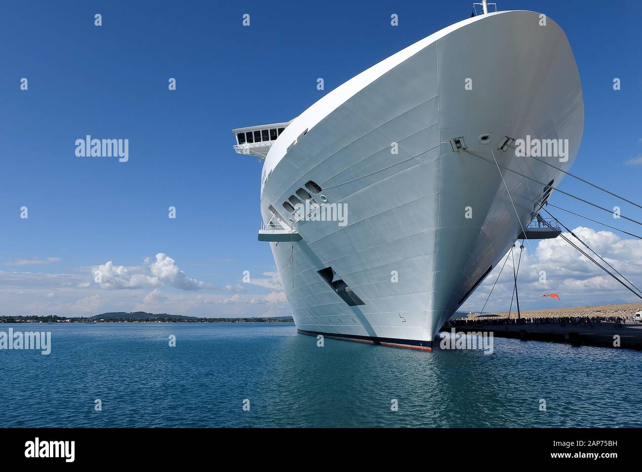 Big cruise ship docks at port cruise terminal Stock Photo - Alamy