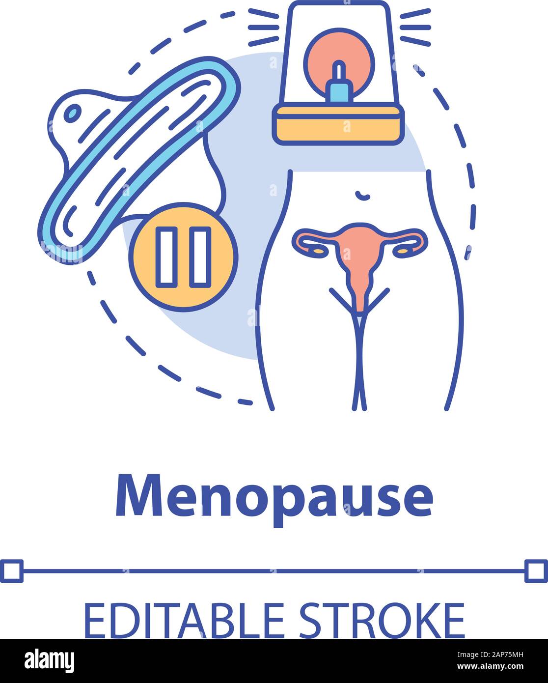 Menopause Concept Icon Climacteric Idea Thin Line Illustration