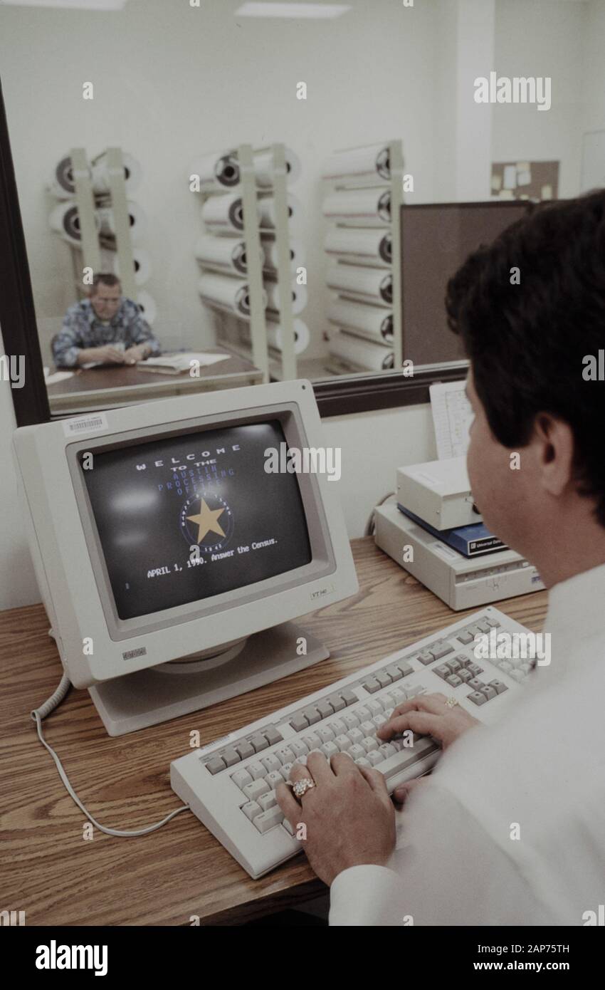 Austin, Texas, USA. 1st Mar, 1990. Temporary 1990 United States Census ...