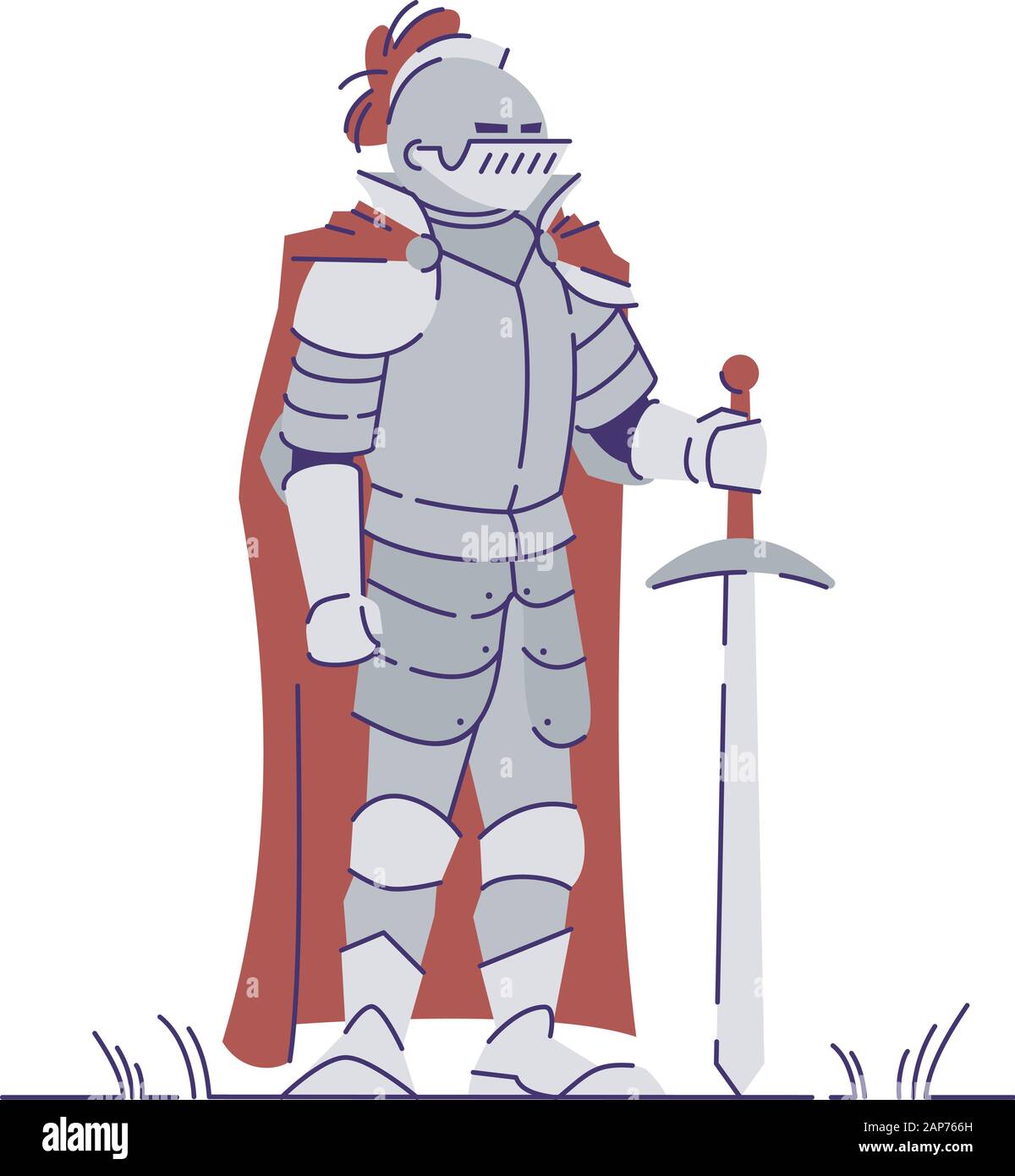 Cartoon Medieval Knight Armor
