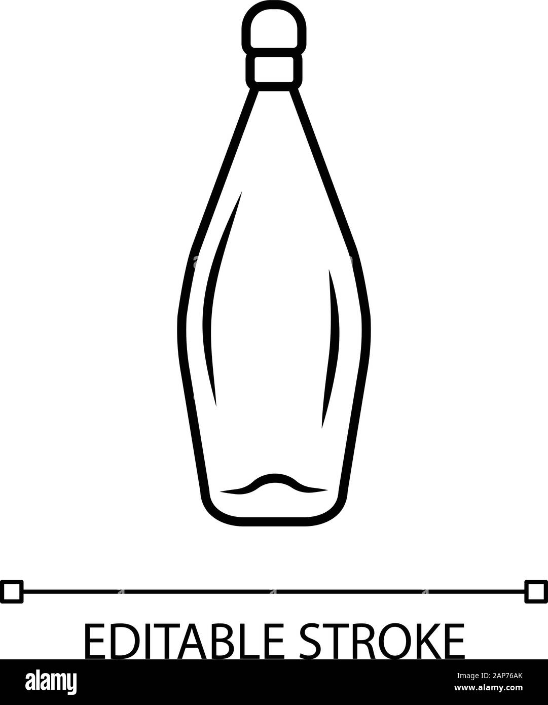 Dessert wine service linear icon. Alcohol beverage thin line ...