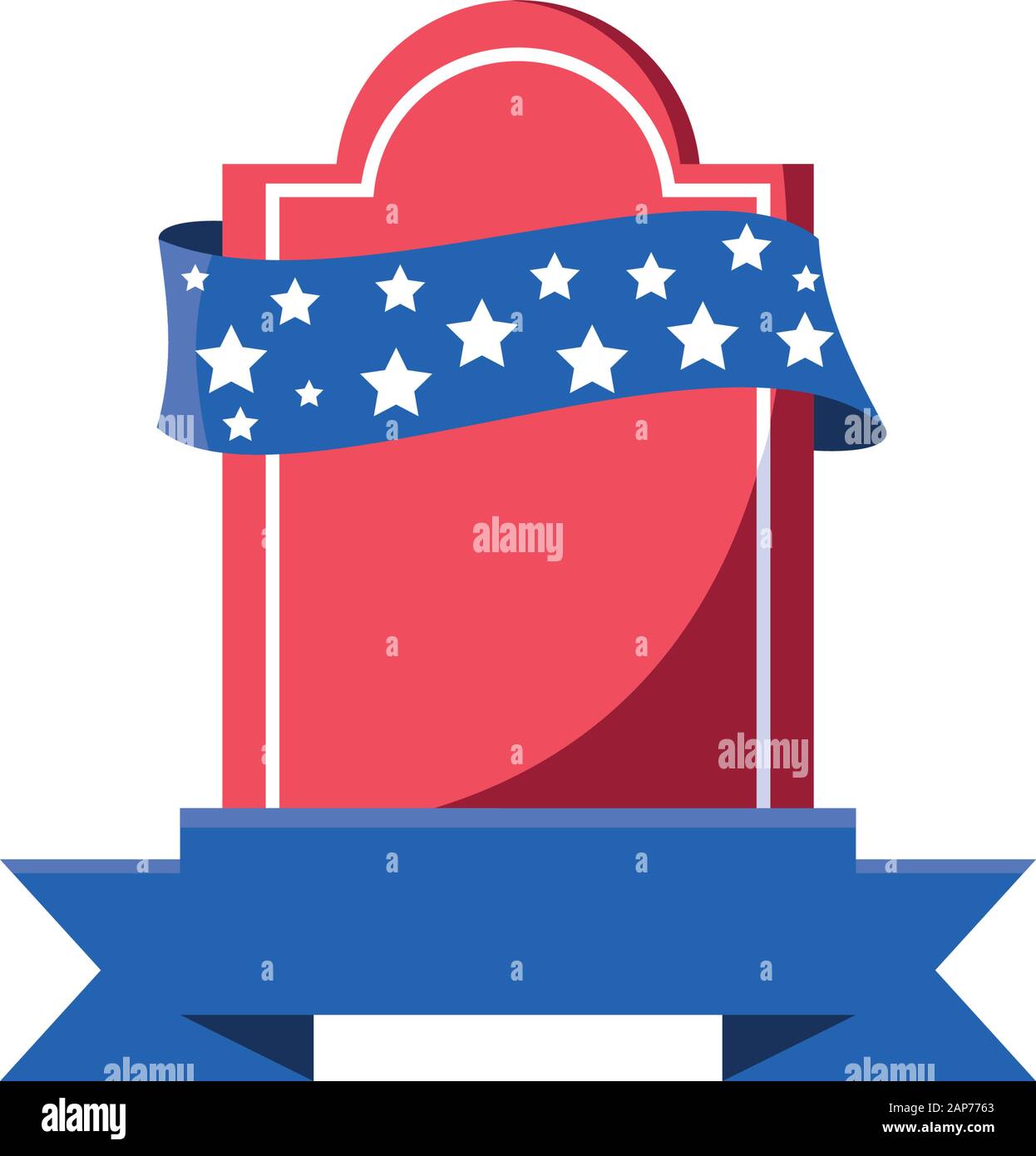 Usa flag label and ribbon design, United states america independence ...