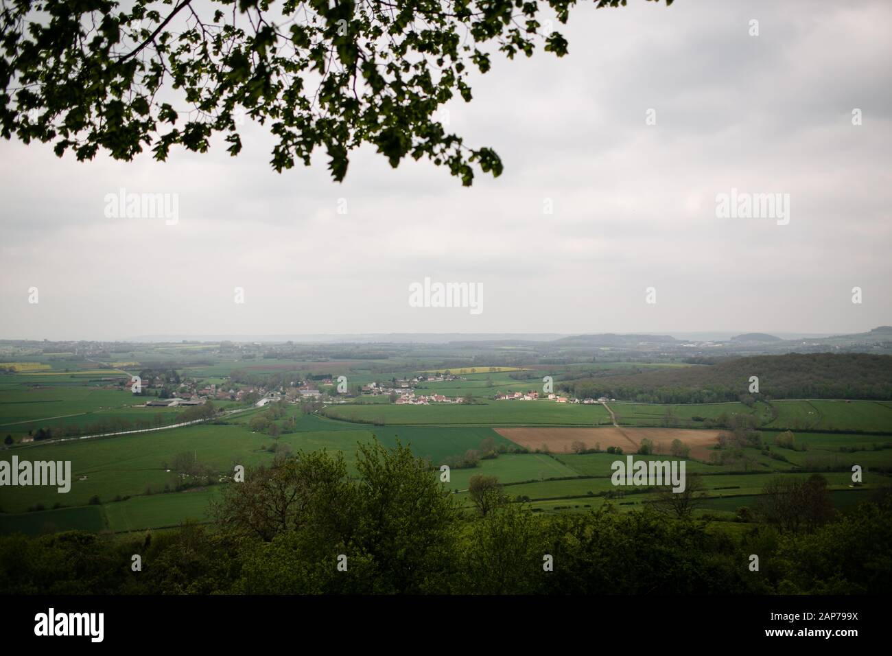 Lookout Over French Countryside from Small Town Stock Photo - Alamy