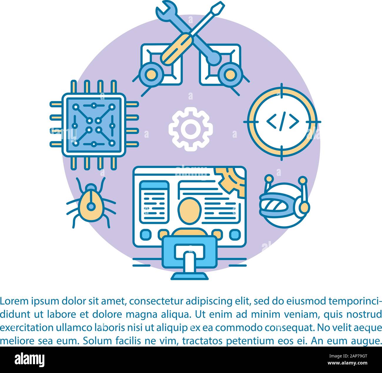 Programming article page vector template. Artificial intelligence ...