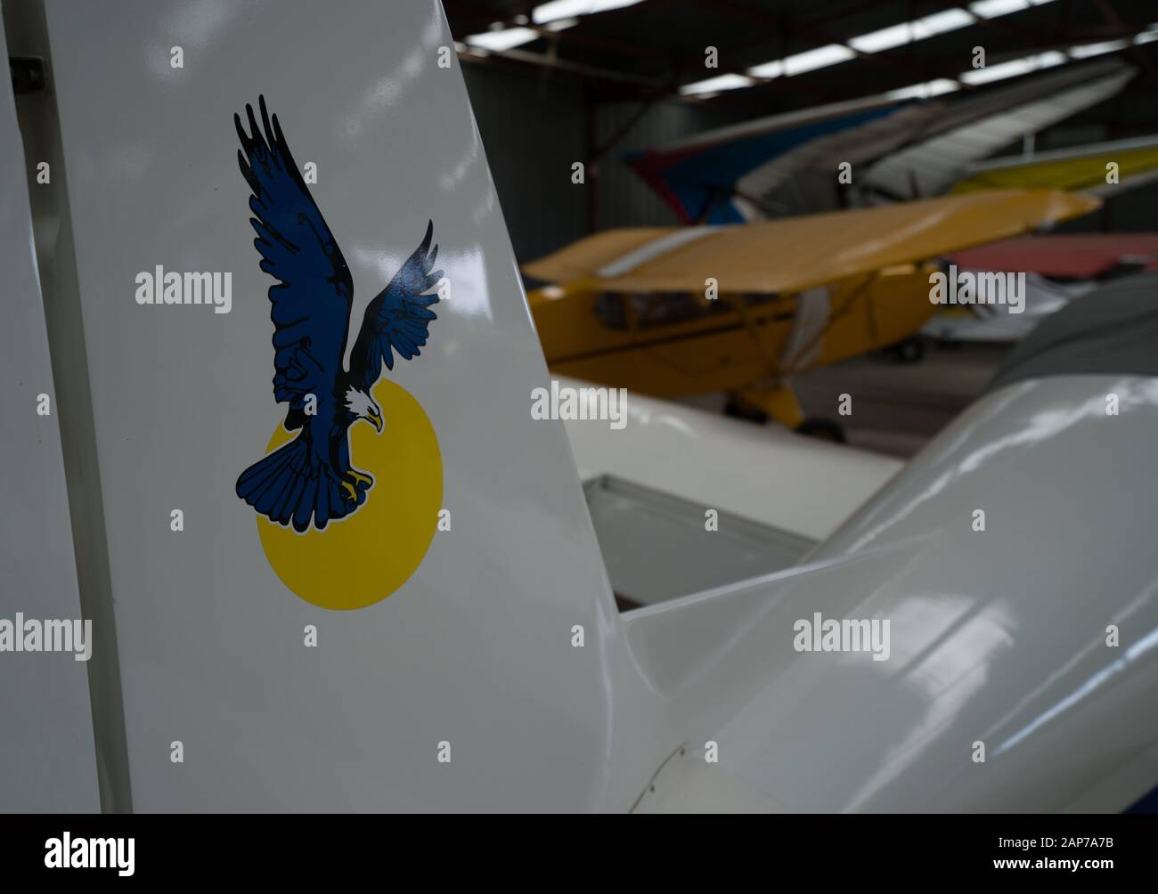 Microlight Ultralight aircraft blue eagle Stock Photo - Alamy