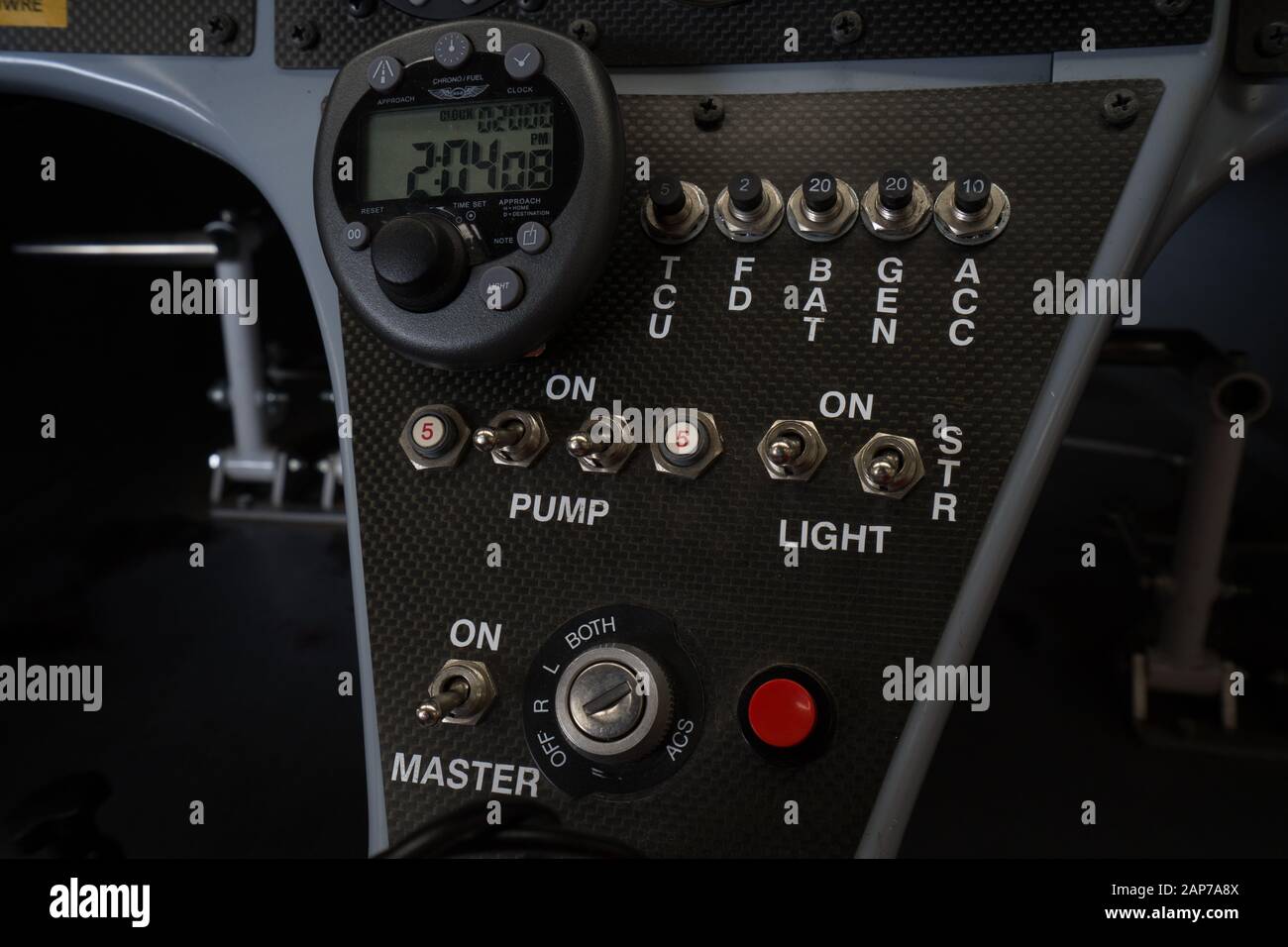 Microlight Ultralight aircraft inside autogyro instrument panel Stock ...