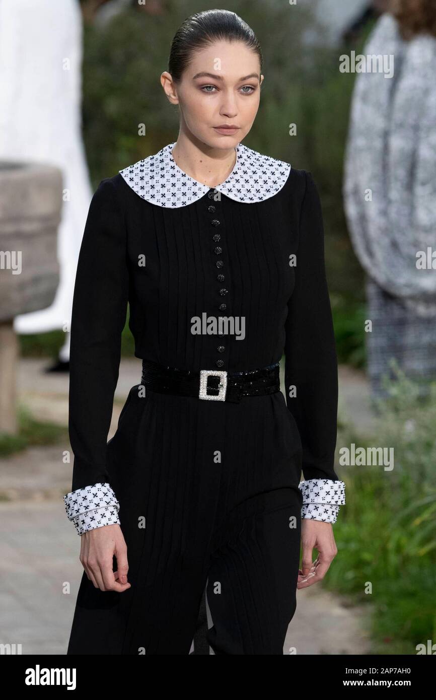 Paris, France. 21st Jan, 2020. Gigi Hadid at CHANEL Haute Couture SS20 ...