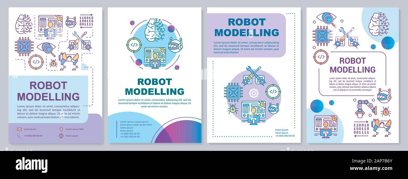 Robot modelling brochure template. Artificial intelligence. Flyer ... Robot modelling brochure template. Artificial intelligence. Flyer ...