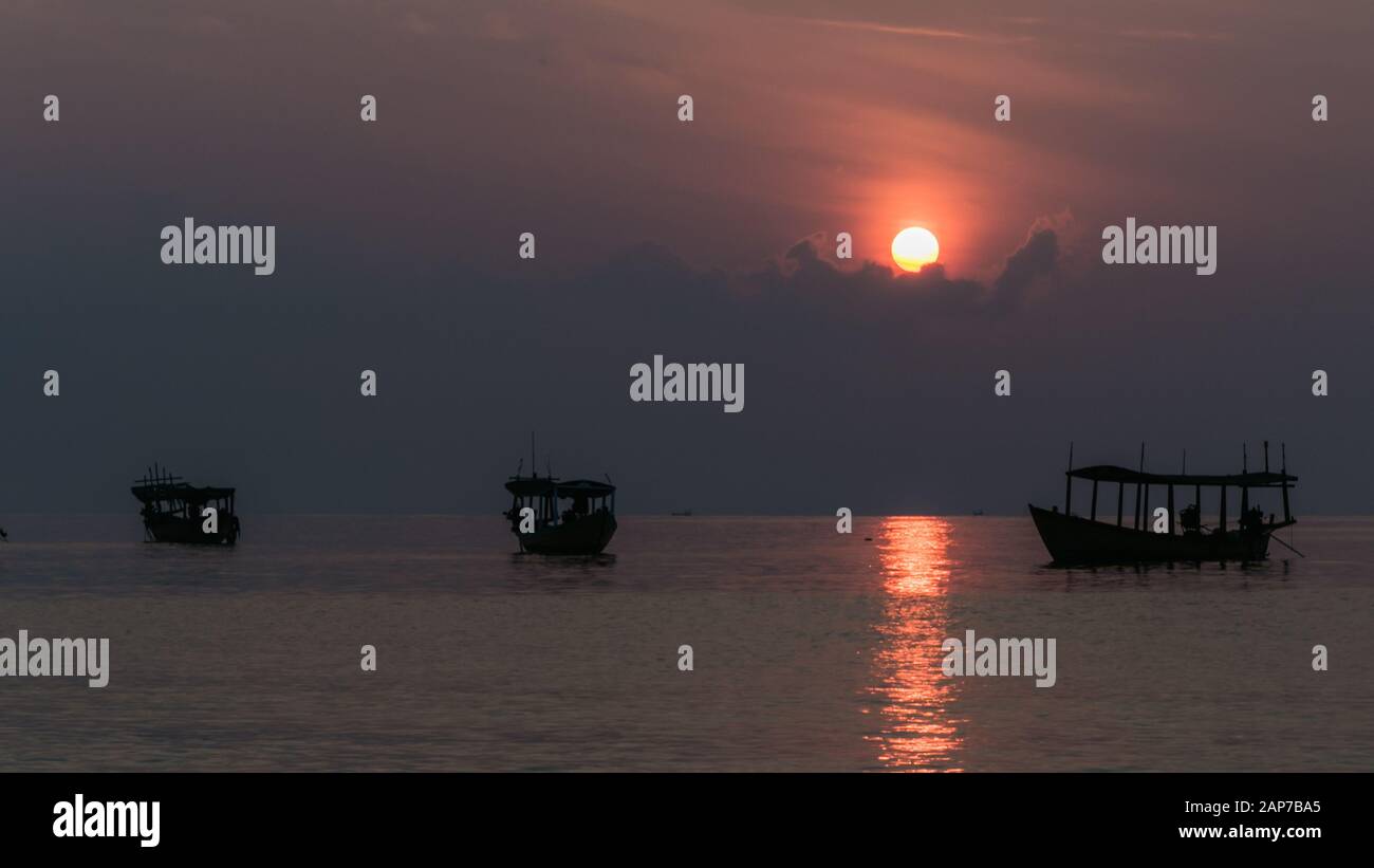 Koh Rong Colors at sunset Stock Photo - Alamy