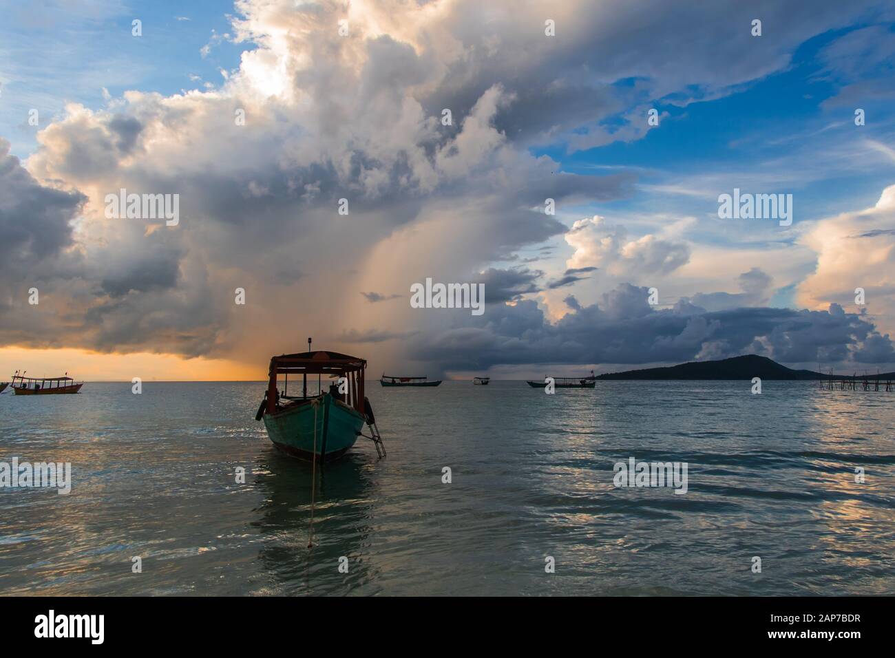 Koh Rong Colors at sunset Stock Photo - Alamy