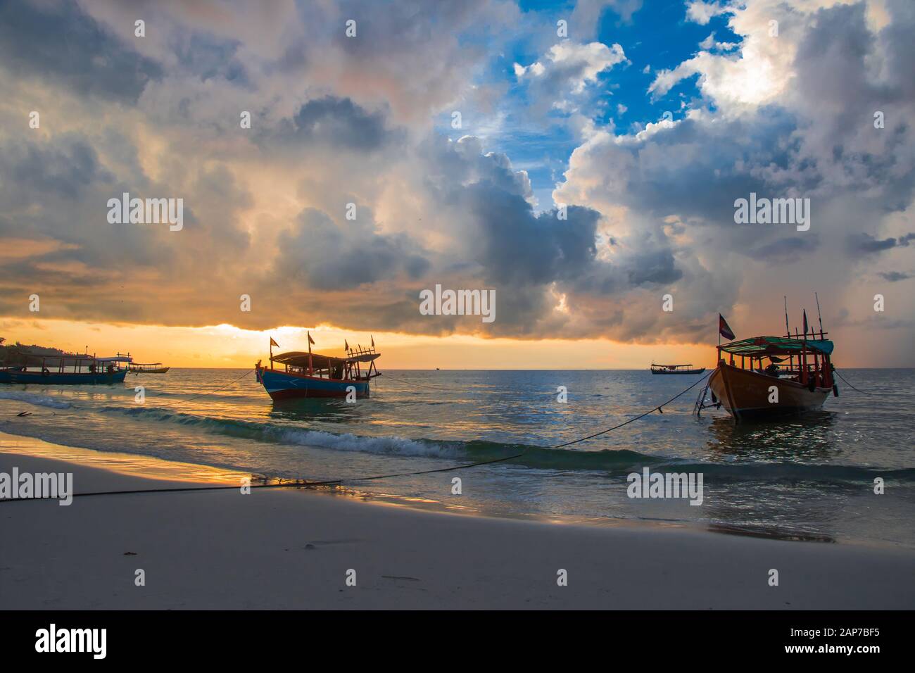 Koh Rong Colors at sunset Stock Photo - Alamy