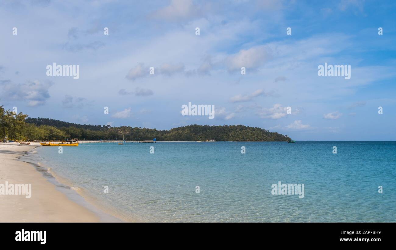 Koh Rong Island - Long Set Beach Stock Photo - Alamy