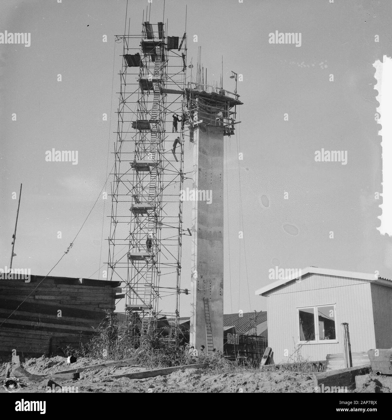 Construction advertising column 45 meters high at the RAI building Date ...