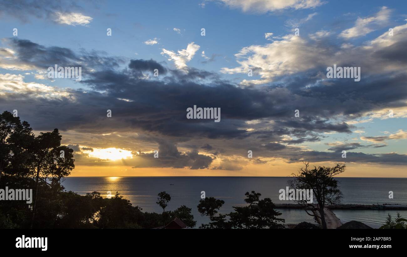 Tropical Sunset from Koh Rong Island Stock Photo - Alamy