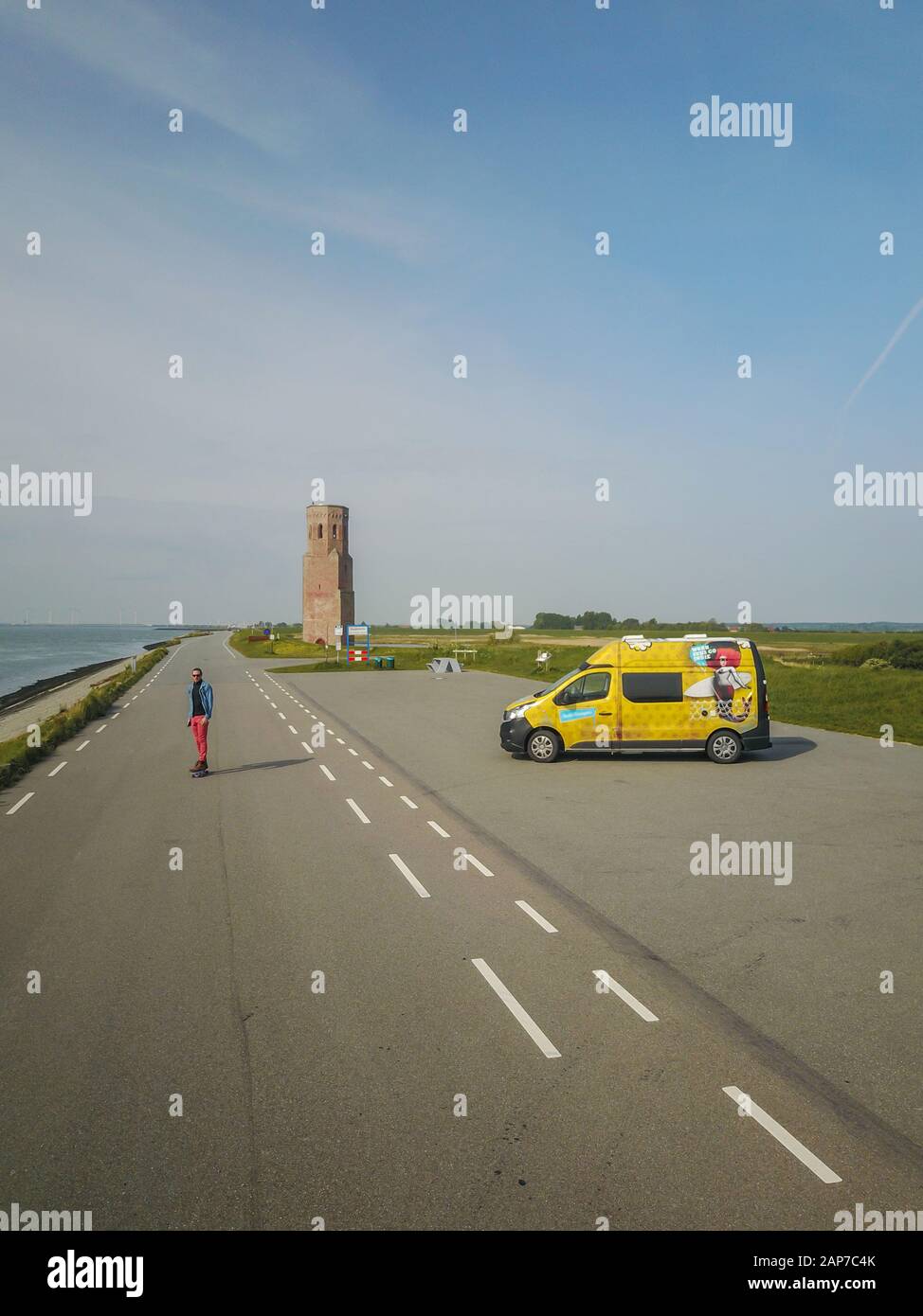 Van road trip in the netherlands europe Stock Photo - Alamy