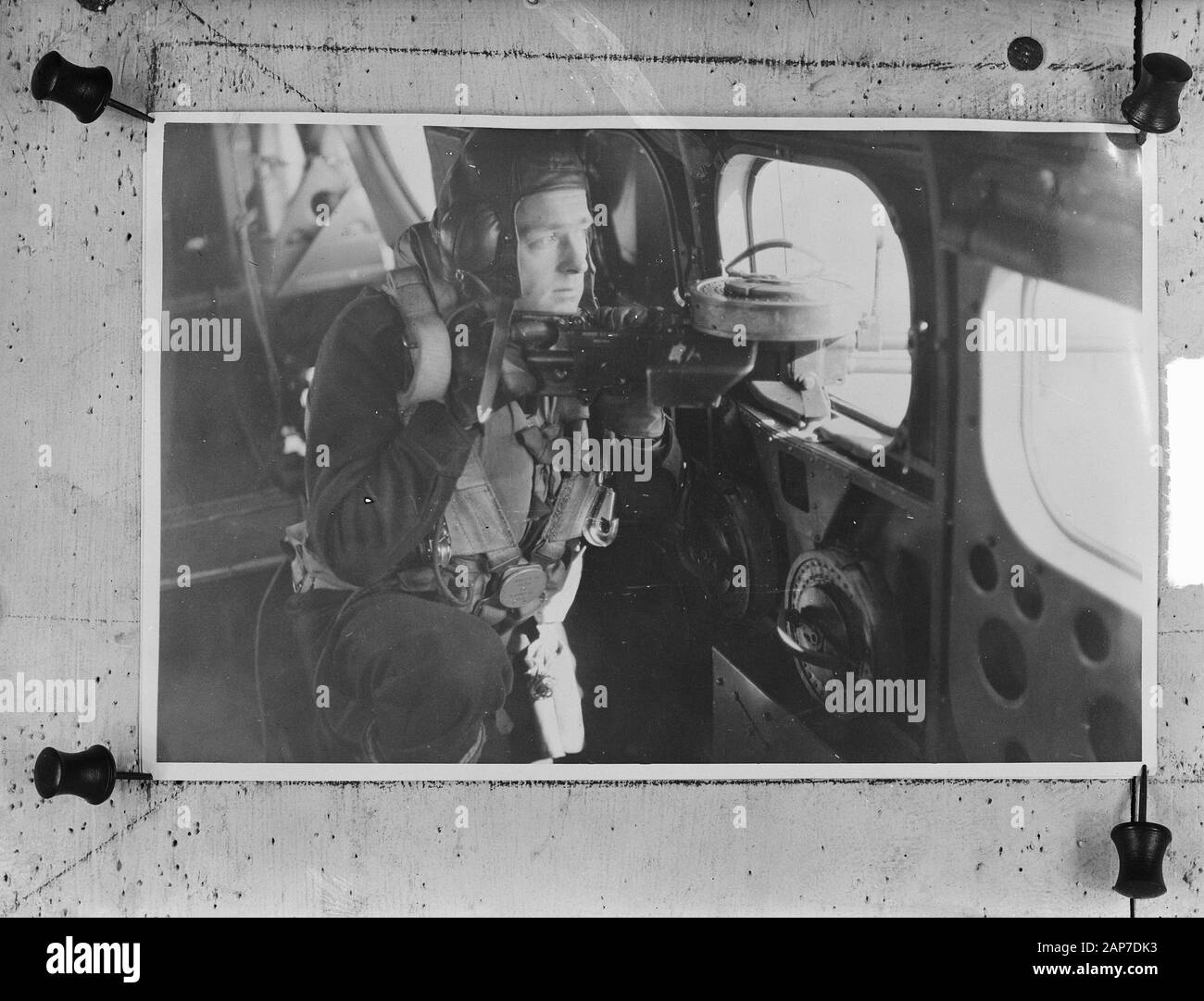 Gunner of a military aircraft Annotation: Repronegative. Marvo 1088 ...