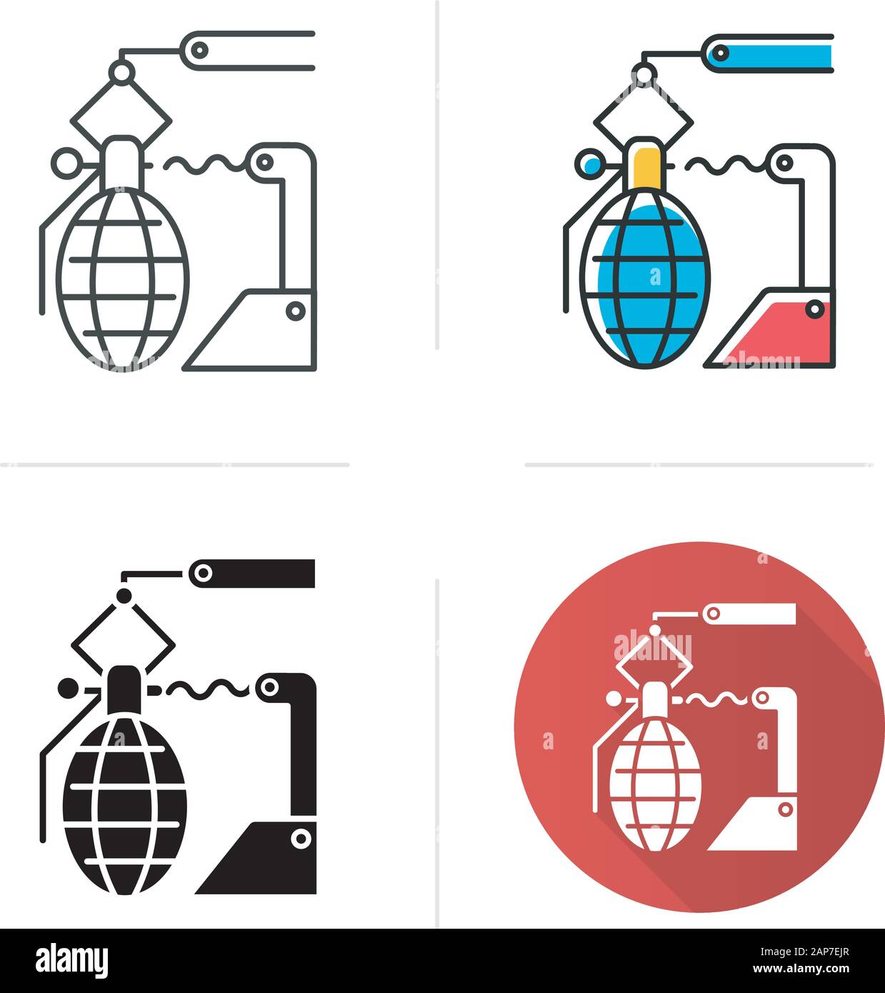 Arms industry icon. Defense technology. Military sector. Weapon ...