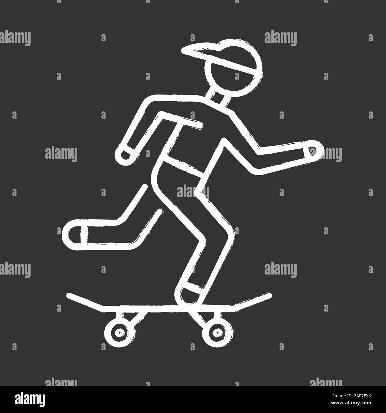 Teenager riding longboard Stock Vector Images - Alamy