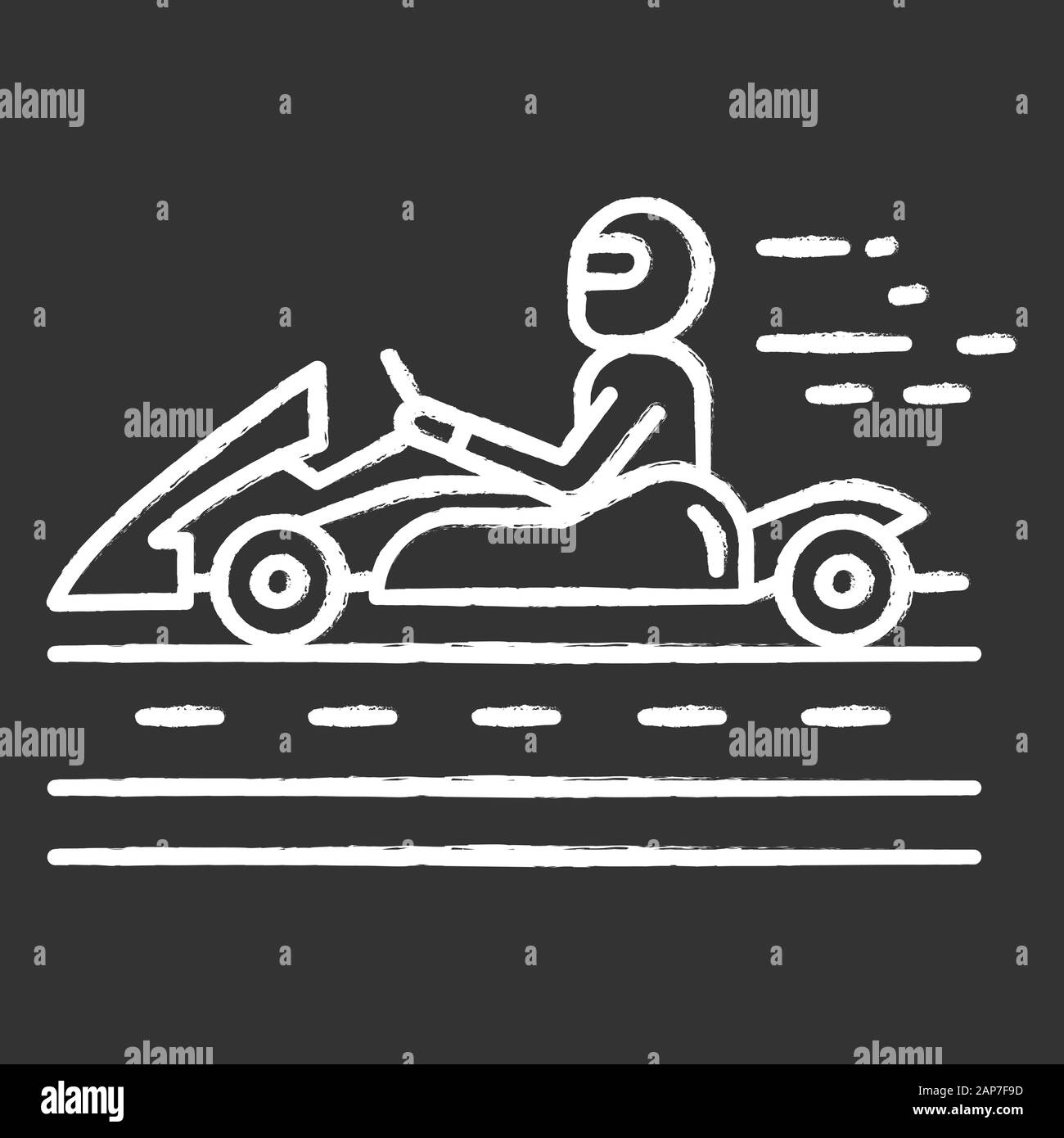 Go kart racing vector vectors Black and White Stock Photos & Images - Alamy