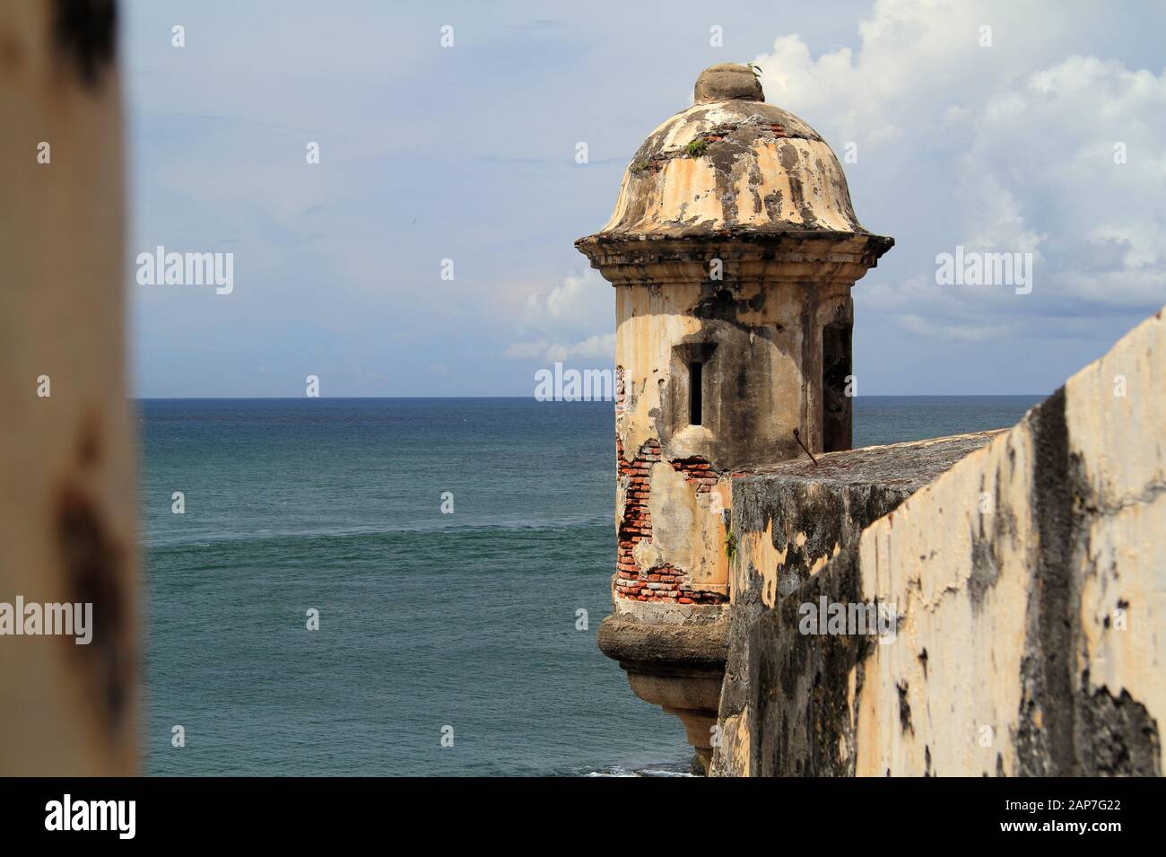 Massive walls punctuated by numerous sentry boxes, known in Spanish as ...