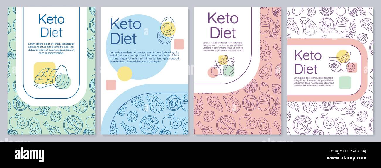 Keto diet brochure template. Ketogenic nutrition. Flyer, booklet ...