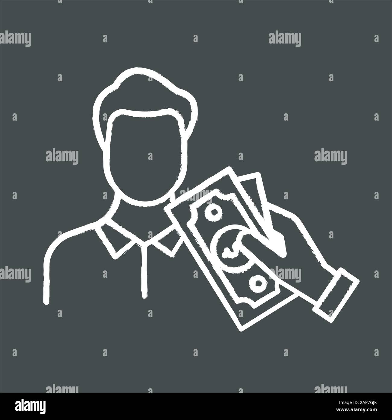 Hand taking dollar banknote in Stock Vector Images - Alamy