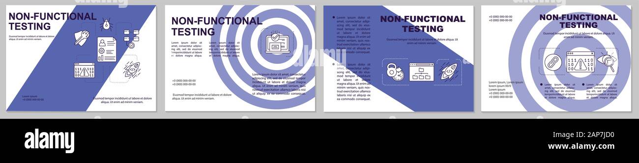Non Functional Software Testing Brochure Template Flyer Booklet Leaflet Print Cover Design