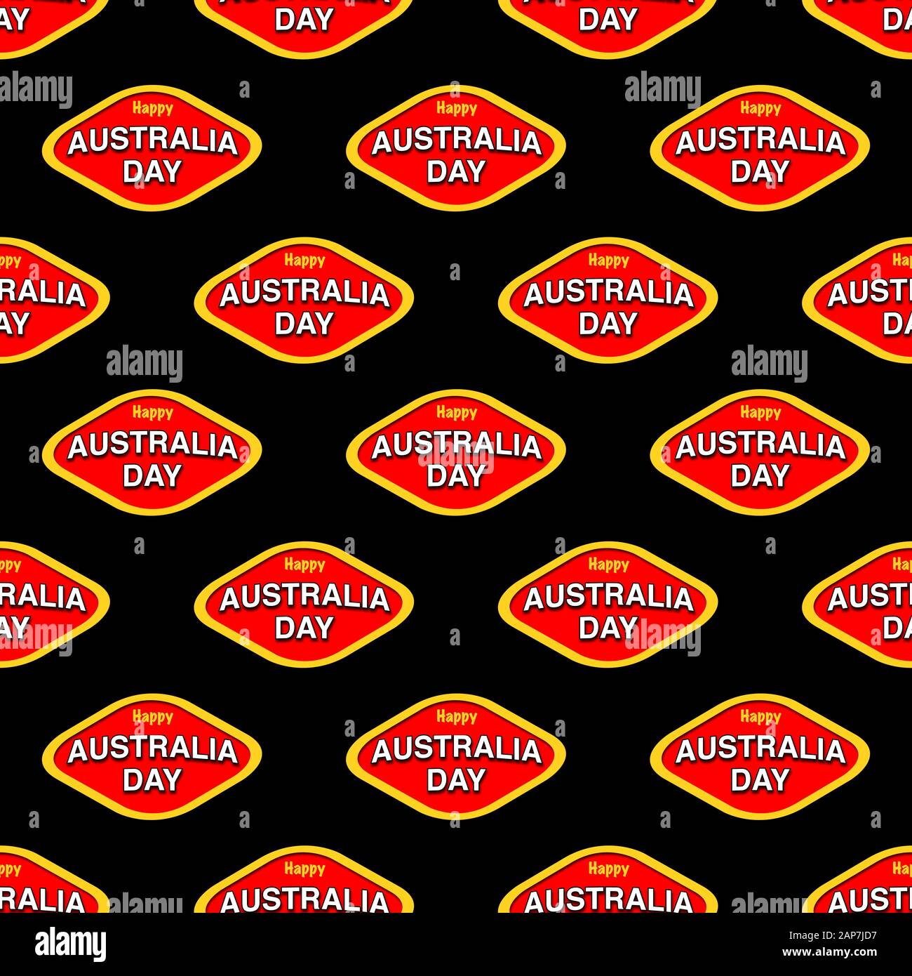 Australia Day in shape of vegemite logo on coloured background in a ...