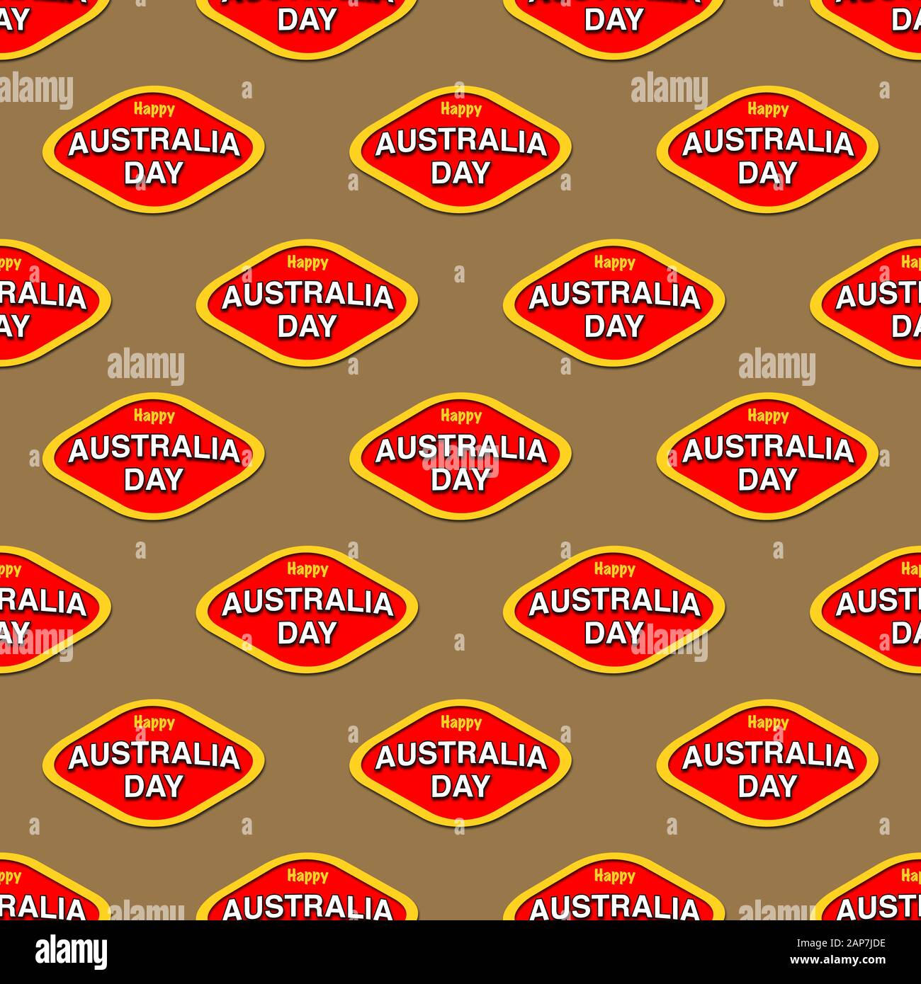 Australia Day in shape of vegemite logo on coloured background in a ...