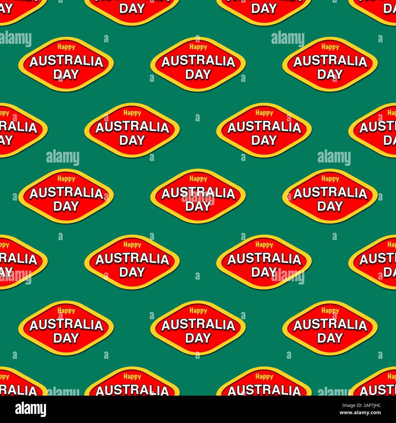 Australia Day in shape of vegemite logo on coloured background in a ...