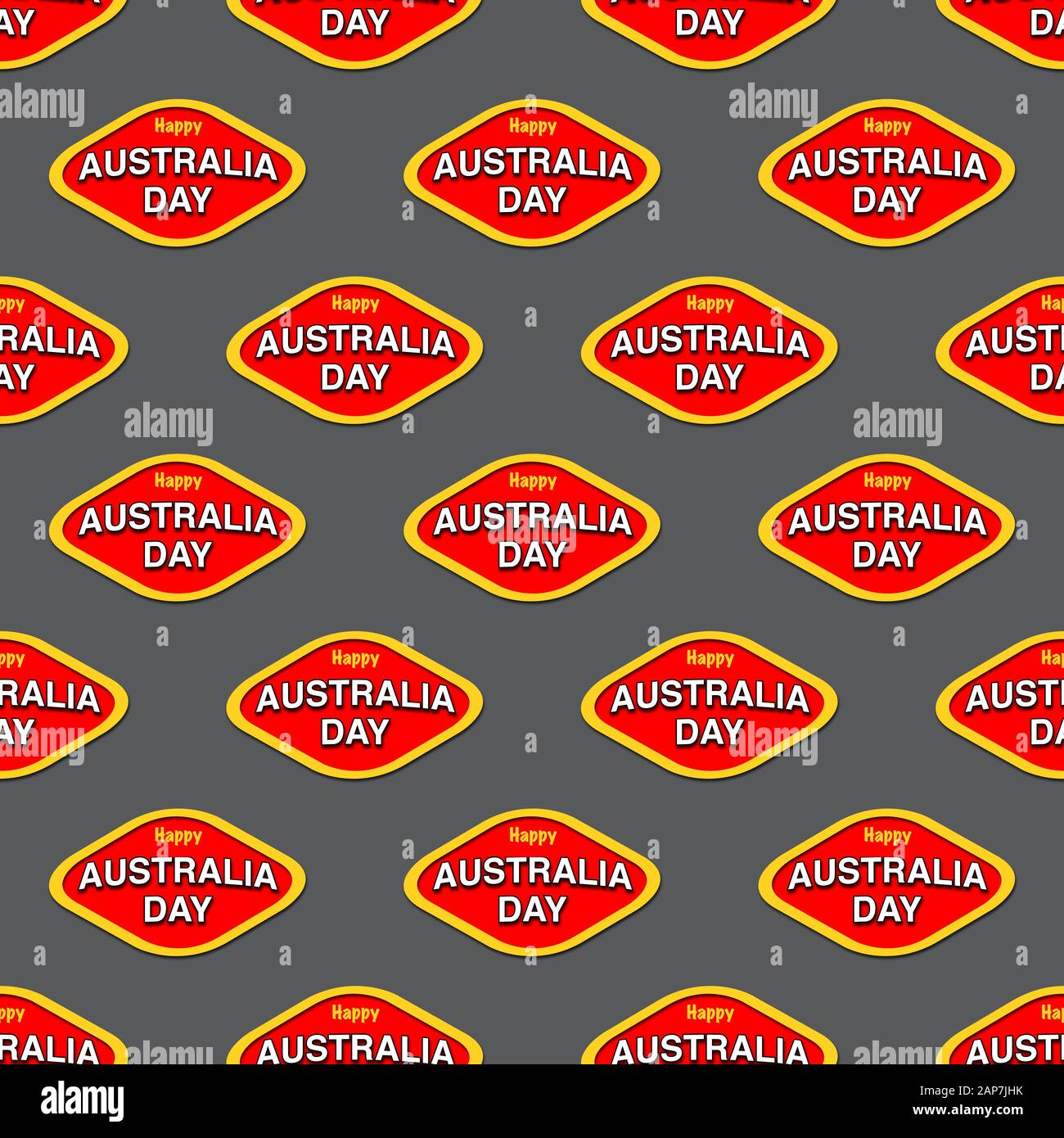 Australia Day in shape of vegemite logo on coloured background in a ...
