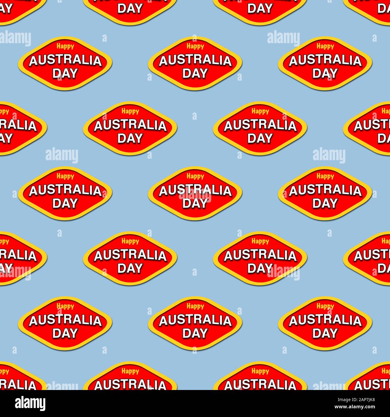 Australia Day in shape of vegemite logo on coloured background in a ...