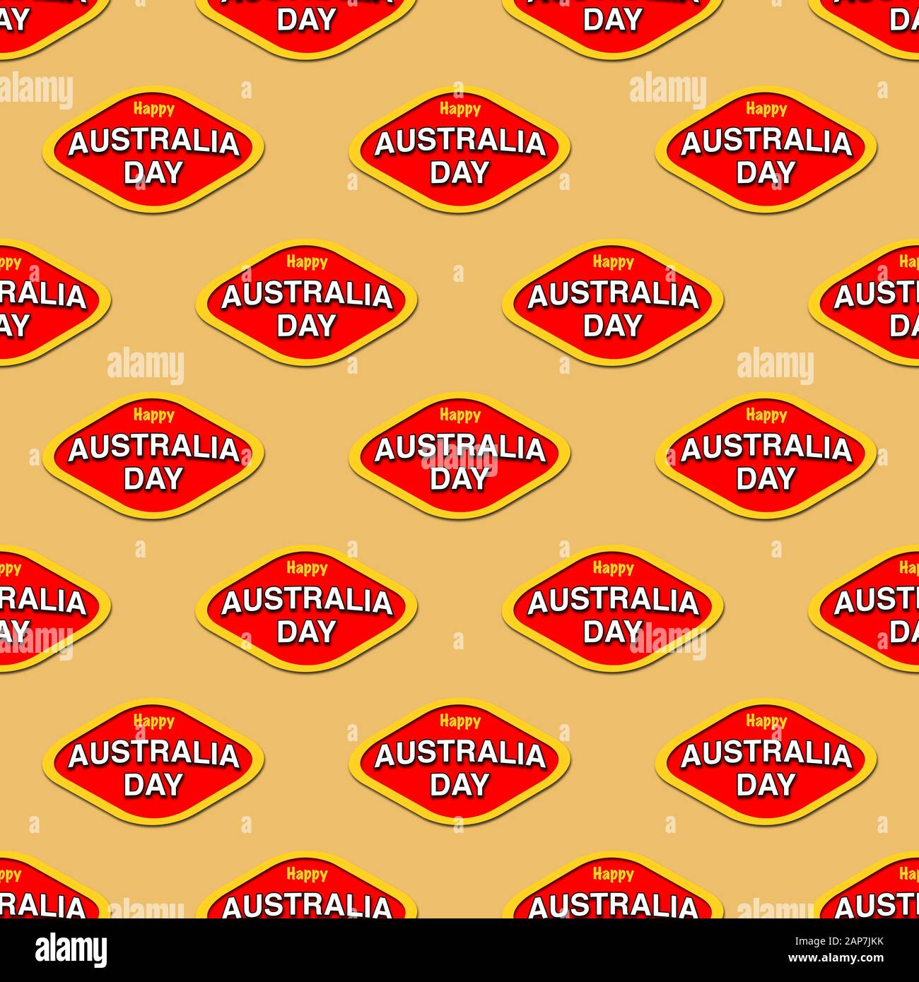 Australia Day in shape of vegemite logo on coloured background in a ...