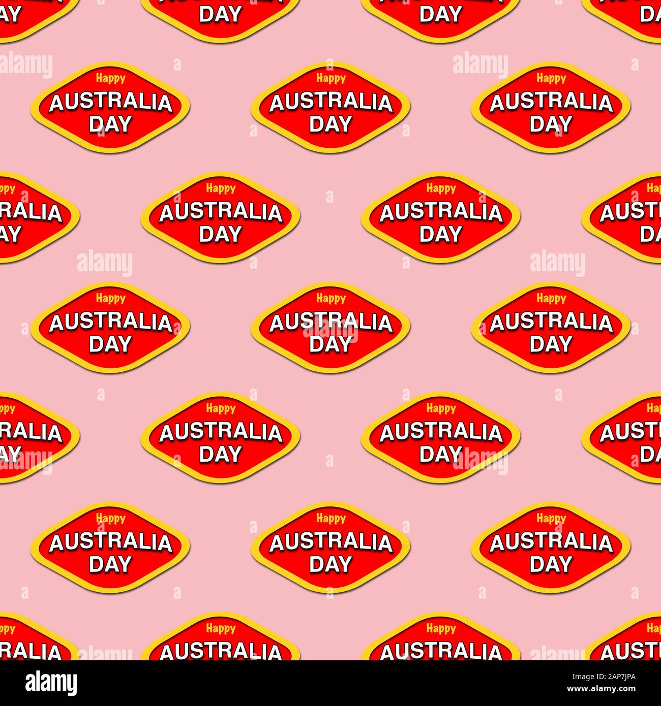 Australia Day in shape of vegemite logo on coloured background in a ...