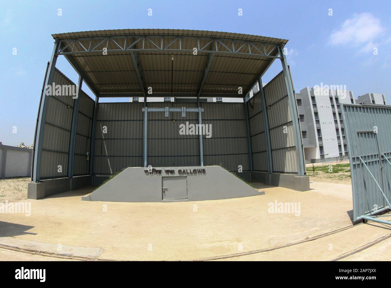 A gallows inside the newly built Dhaka Central Jail at Keraniganj ...