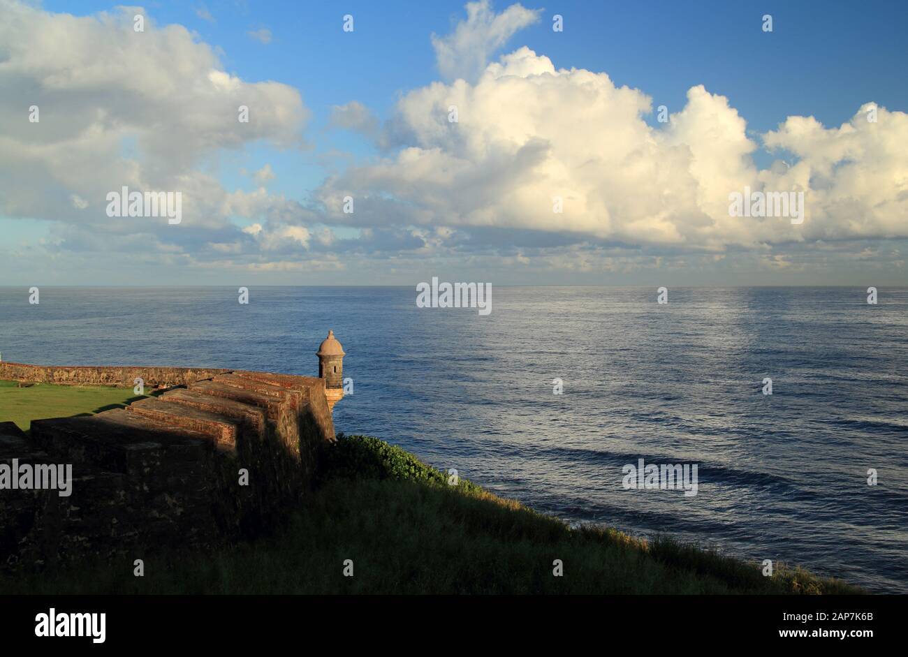 Massive walls punctuated by numerous sentry boxes, known in Spanish as ...