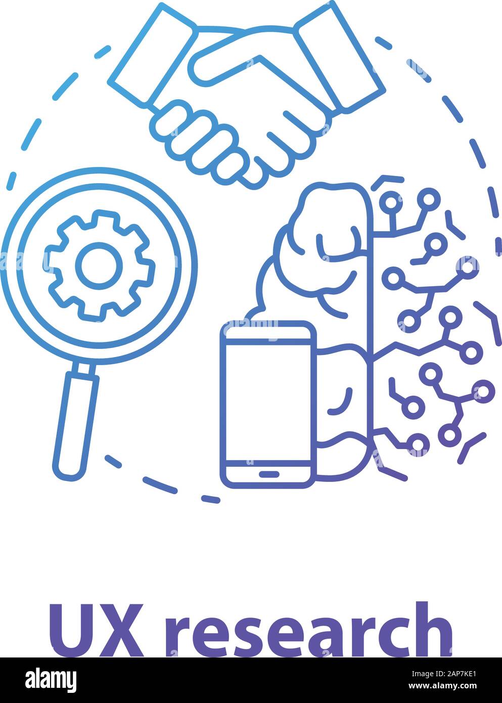 UX research concept icon. Software development idea thin line ...