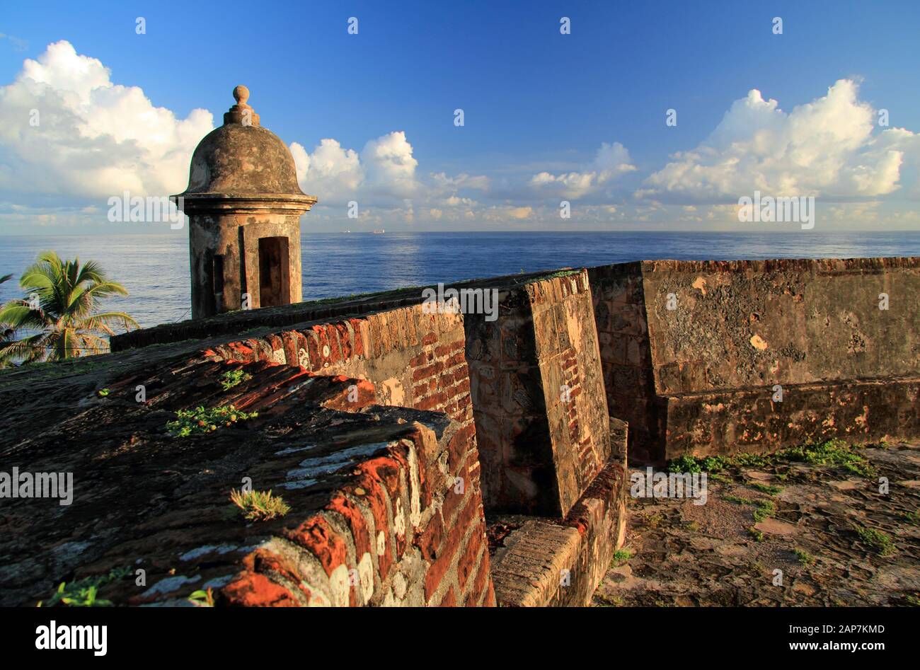 Massive walls punctuated by numerous sentry boxes, known in Spanish as ...