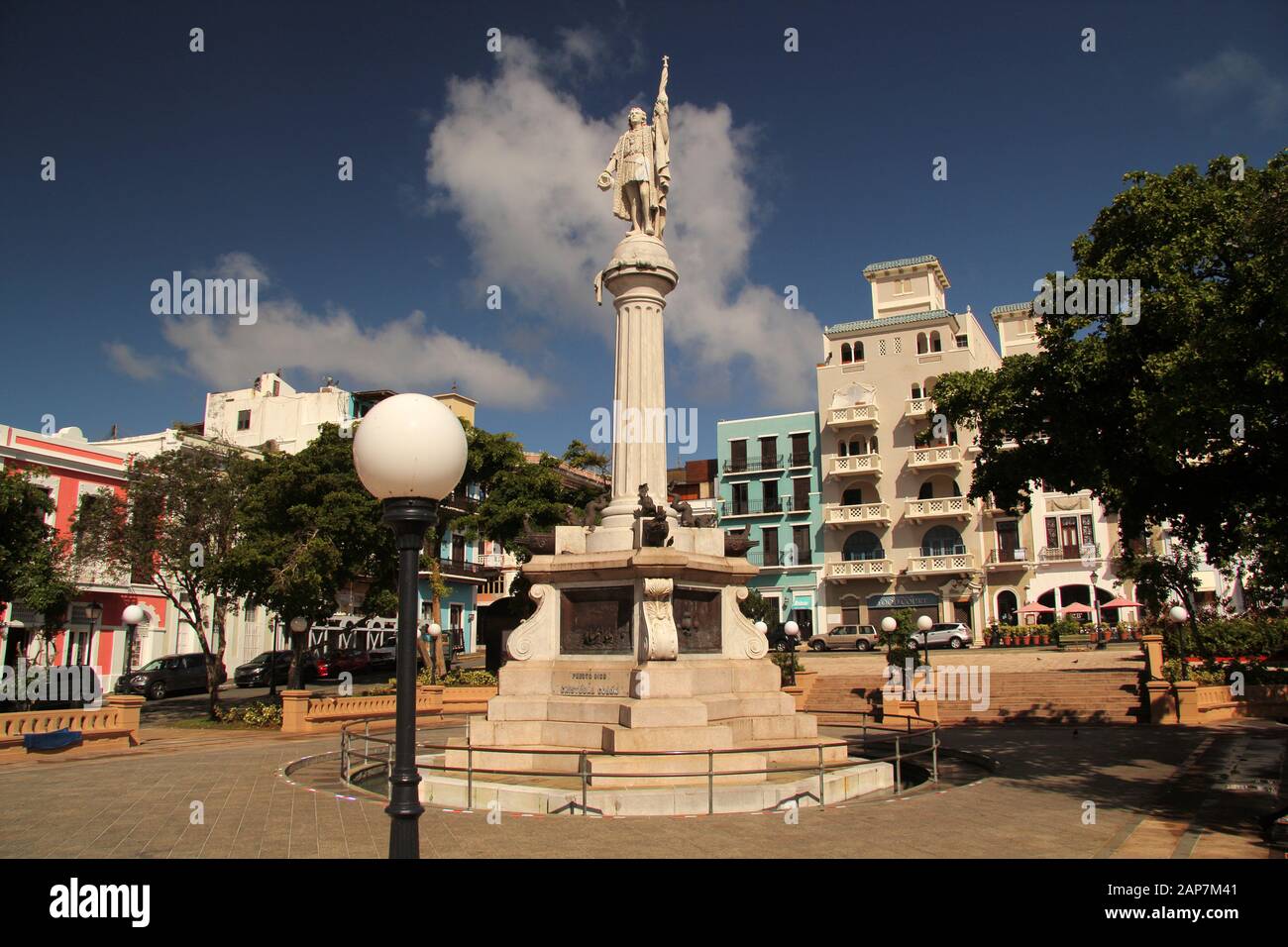 Plaza de Colon, in San Juan, Puerto Rico, is a popular public park that ...