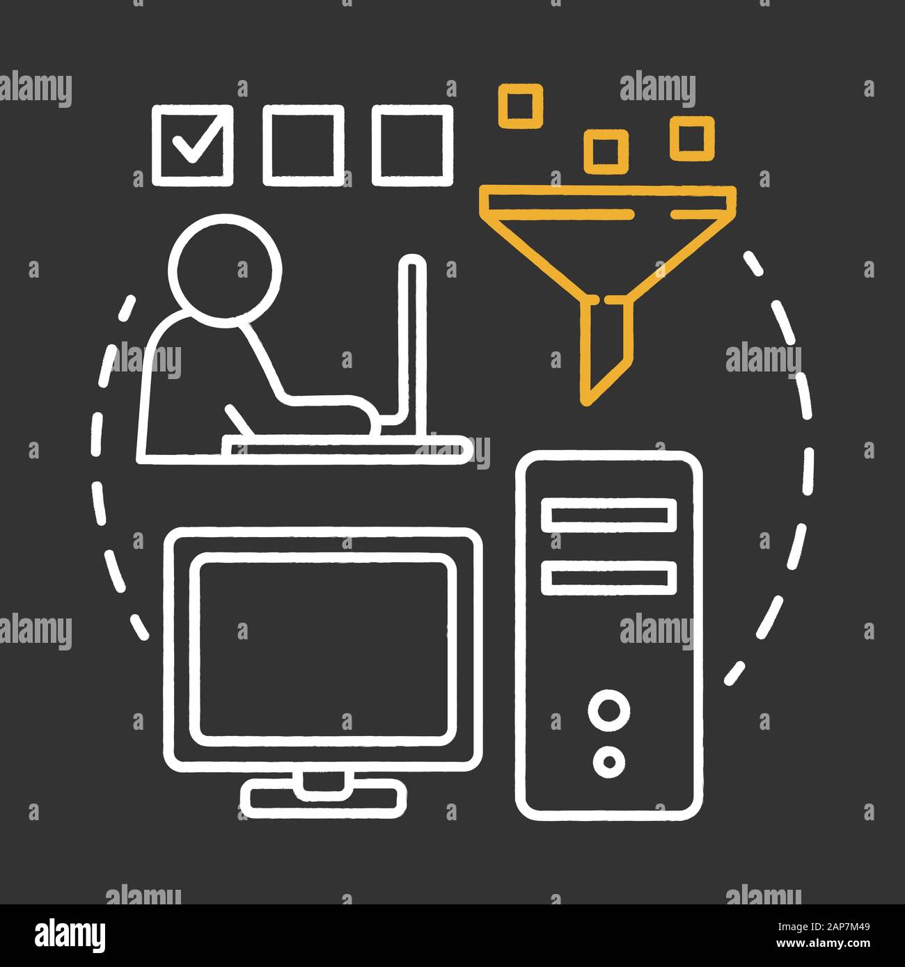 Black box testing chalk concept icon. Software development idea thin ... Black box testing chalk concept icon. Software development idea thin ...