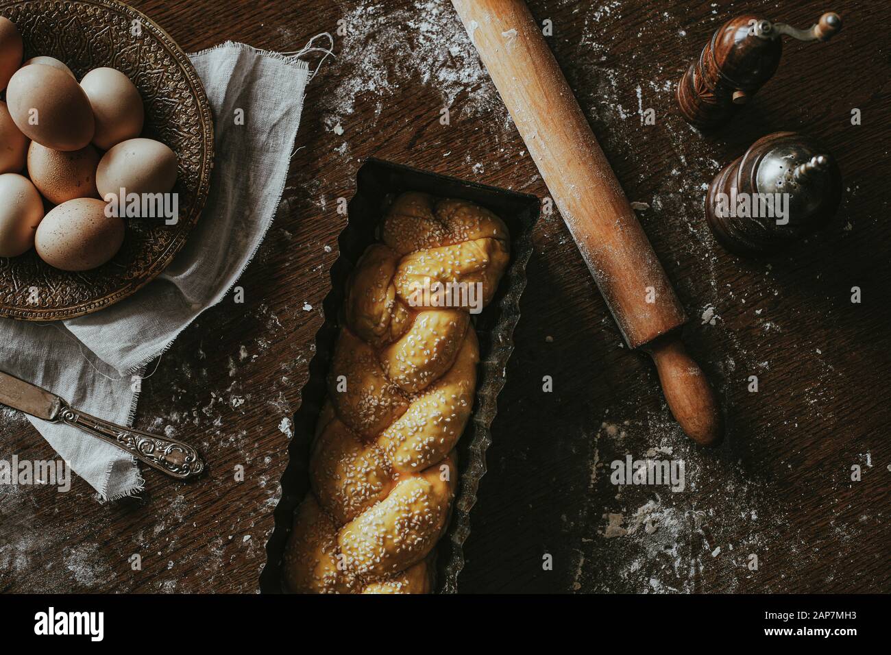 Homemade Braided Bread Stock Photo - Alamy
