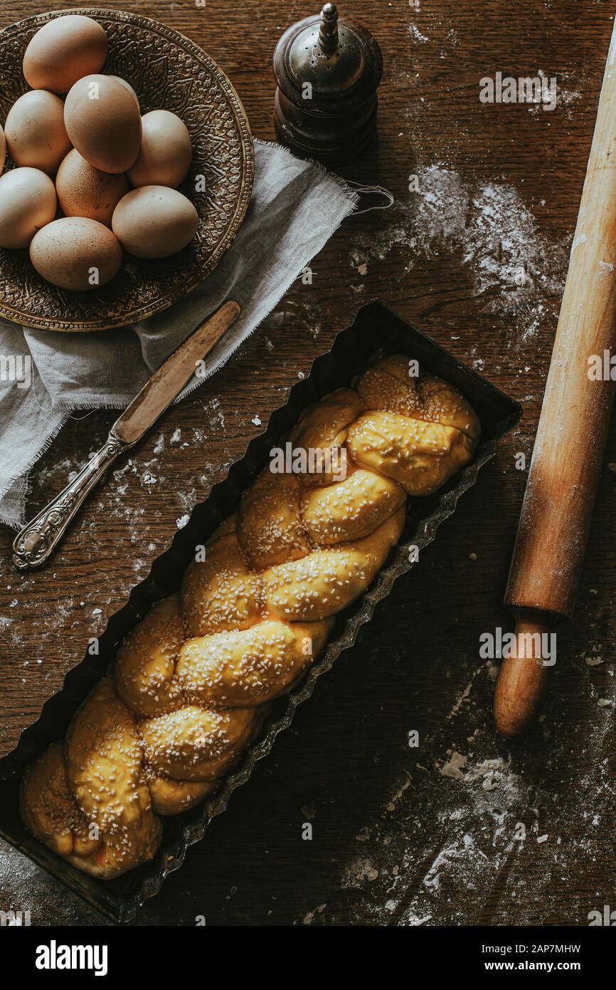 Homemade Braided Bread Stock Photo - Alamy