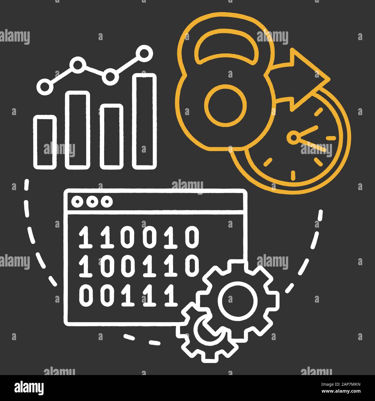 Load testing chalk concept icon. Software development stage idea thin ... Load testing chalk concept icon. Software development stage idea thin ...