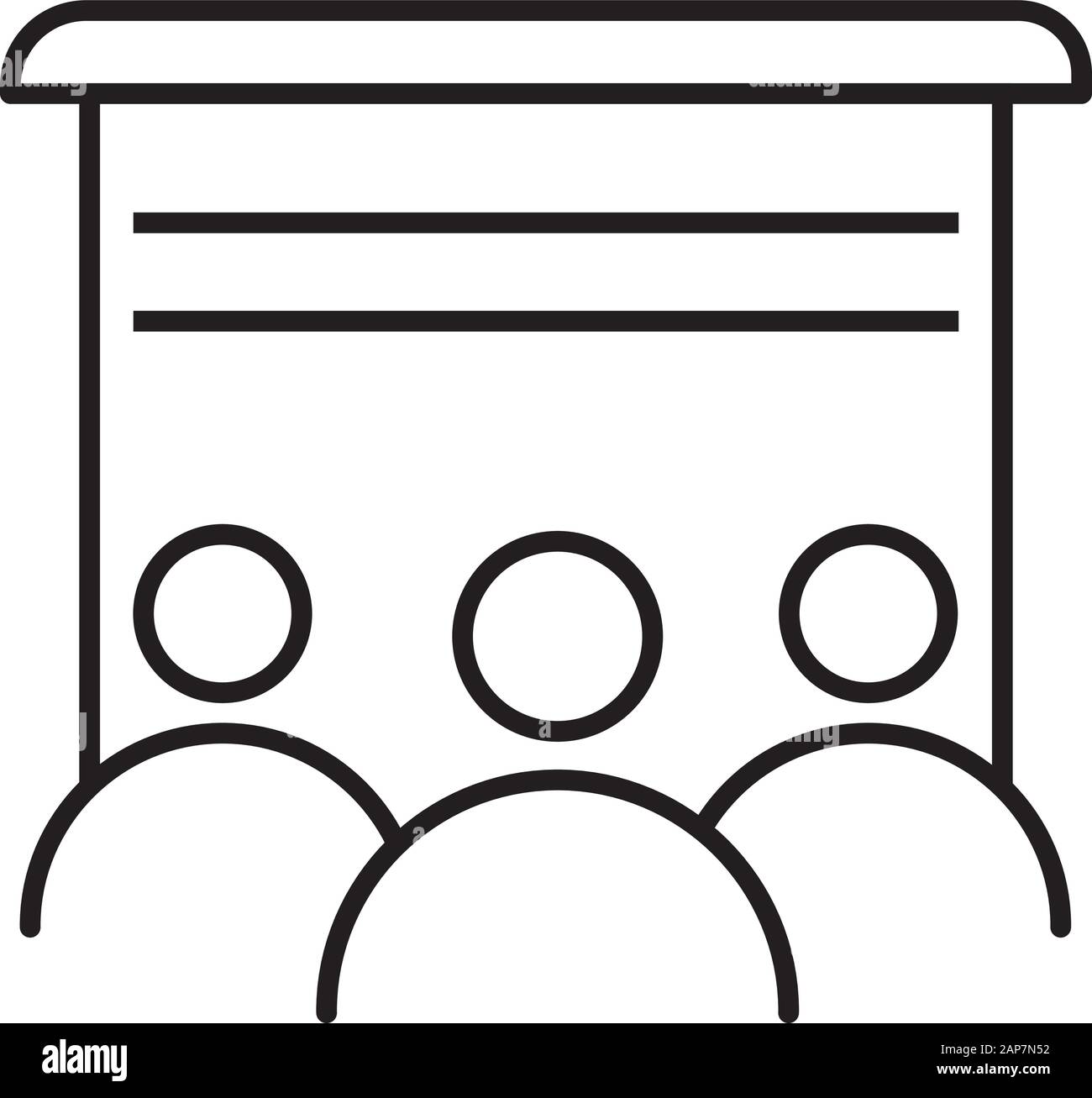Movie theater linear icon. Screening room. Cinema hall. Entertainment ...