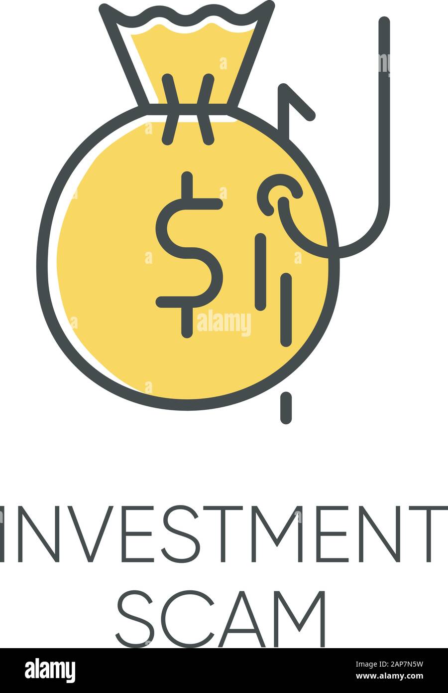 Investment scam color icon. Ponzi, pyramid scheme. Financial fraud ...