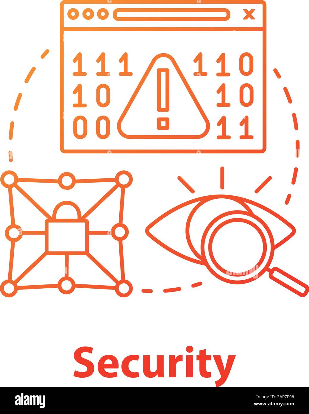 Security concept icon. Privacy protection idea thin line illustration ...
